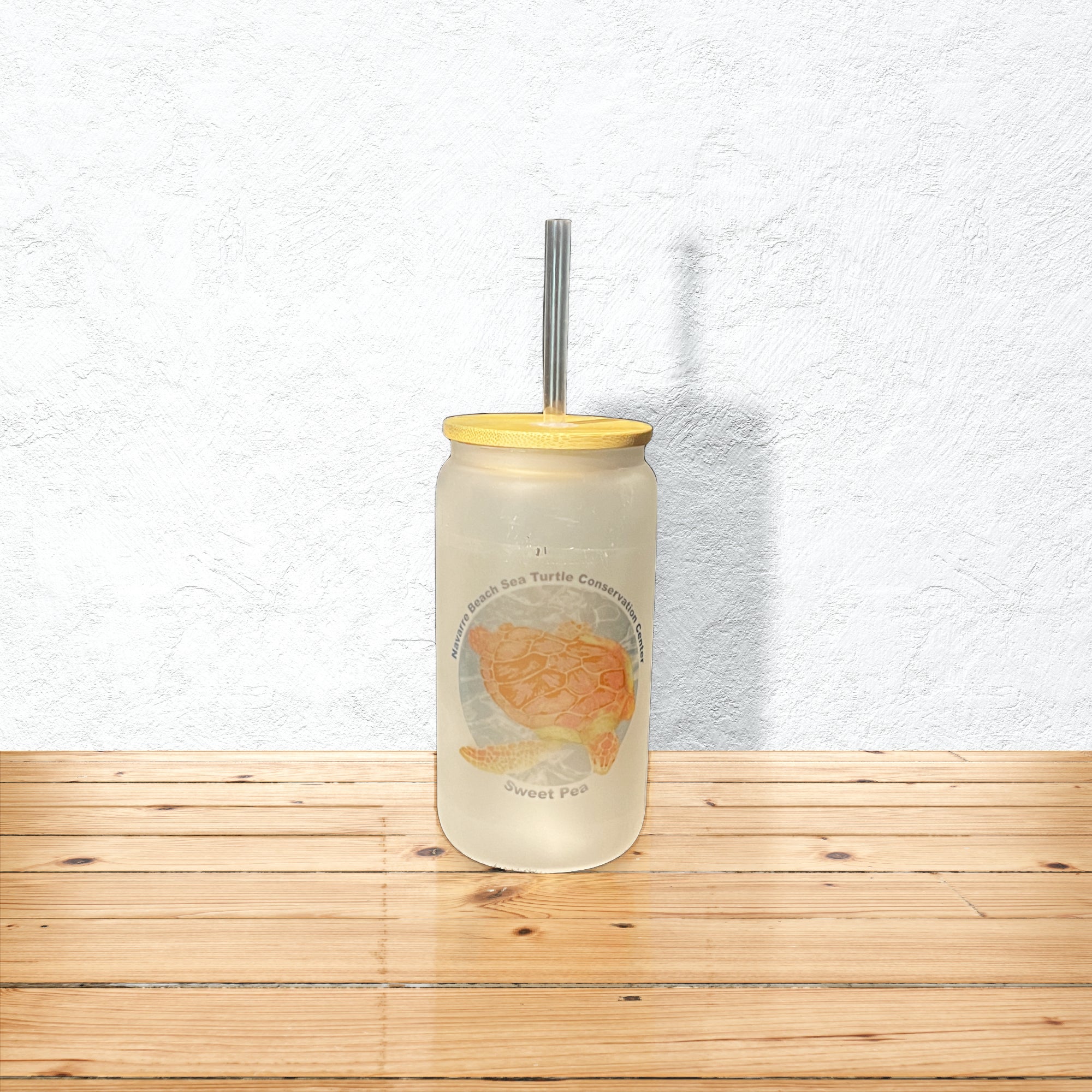 Sweet Pea Frosted Glass Tumbler | Navarre Beach Sea Turtle Conservation ...
