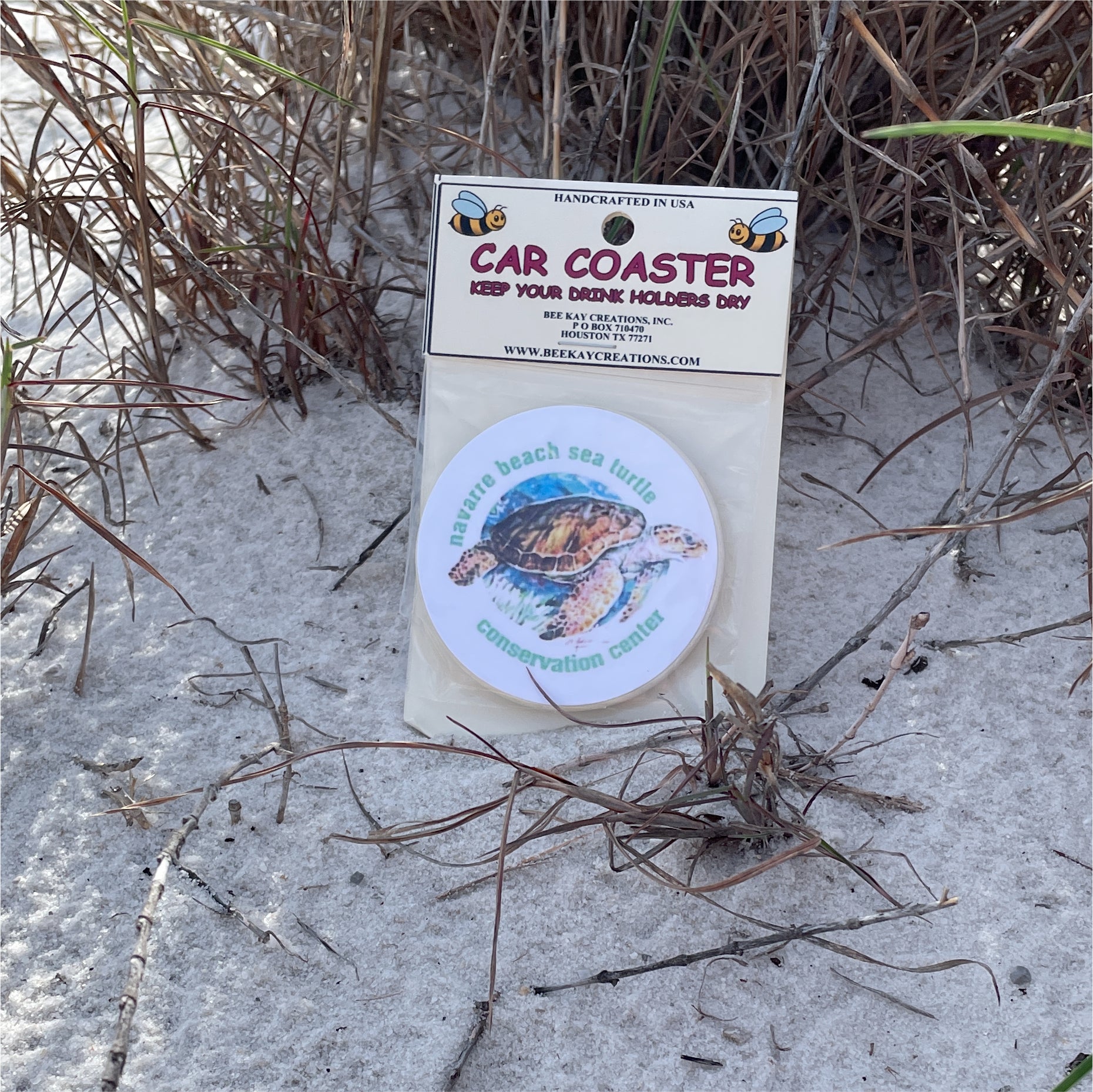 Logo Car Coaster | Navarre Beach Sea Turtle Conservation Center